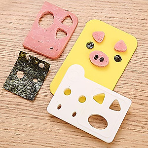Rice Ball Mold for Kids Cute Animal Sushi Mold Rice Shaper Onigiri Mold Bento Accessories DIY Kitchen Tools with Nori Seaweed Punch Cutter
