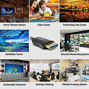 MavisLink HDMI Cable Fiber Optic 30ft 4K 60Hz HDMI2.0b 18Gbps HDR10 ARC HDCP2.2 YUV4:4:4/4:2:2/4:2:0 Slim Flexible for HDTV/Game Console/Projector/Home Theatre