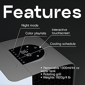 Evapolar EvaSMART Personal Evaporative Air Cooler, Humidifier and Portable Air Conditioner EV-3000 with Alexa support - Opaque White
