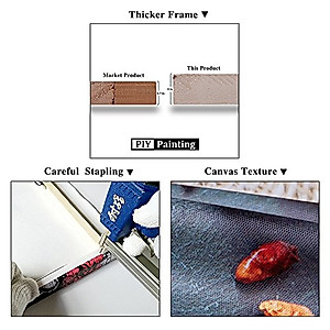 Cigar and Wine Wall Art for Bar, PIY Whiskey Picture Canvas Painting Prints Artwork (Waterproof Home Decor, Bracket Mounted Ready to Hang, 24x36 Large)