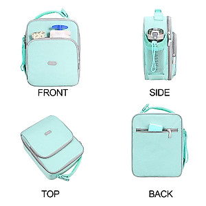 Amersun Kids Insulated Lunch Box[Patent Design], Lunch cooler with Multi-pocket, Keep Food Warm Cold & Durable School Lunch Bag for Kids Teen Girls Boys, Lunch Tote Bag for Children, Light Blue