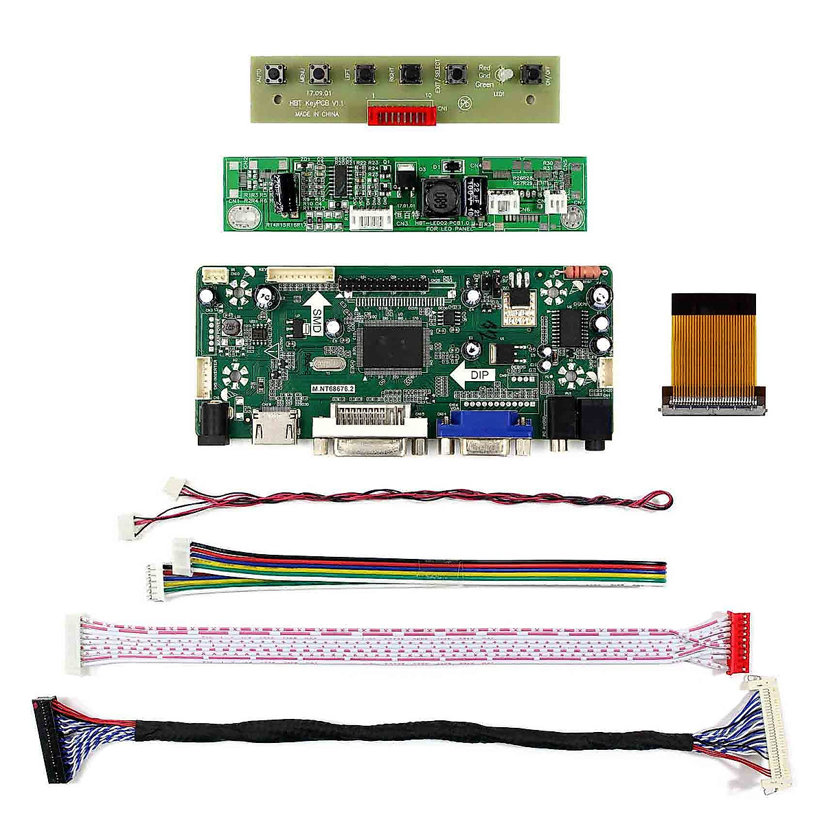 VSDISPLAY HD-MI VGA DVI LCD Controller Board Fit for 21.5 inch 1920x1080 LTM215HT04