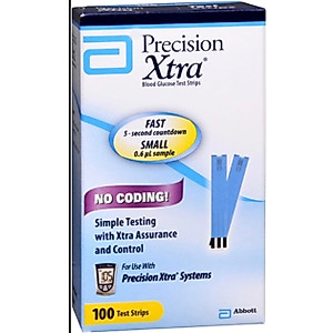 MediSense Precision Xtra Strips - Model 99878-35 - Box of 100