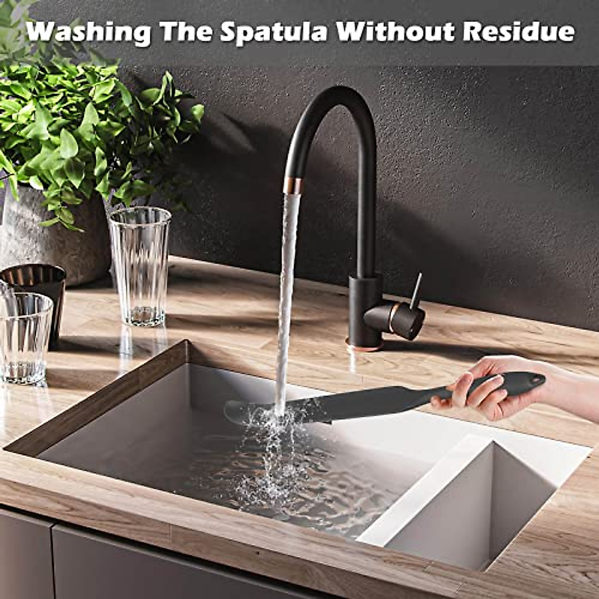 Silicone Blender Spatula, Slim Blade Scraper Accessory Designed for Vitamix Blender Blades