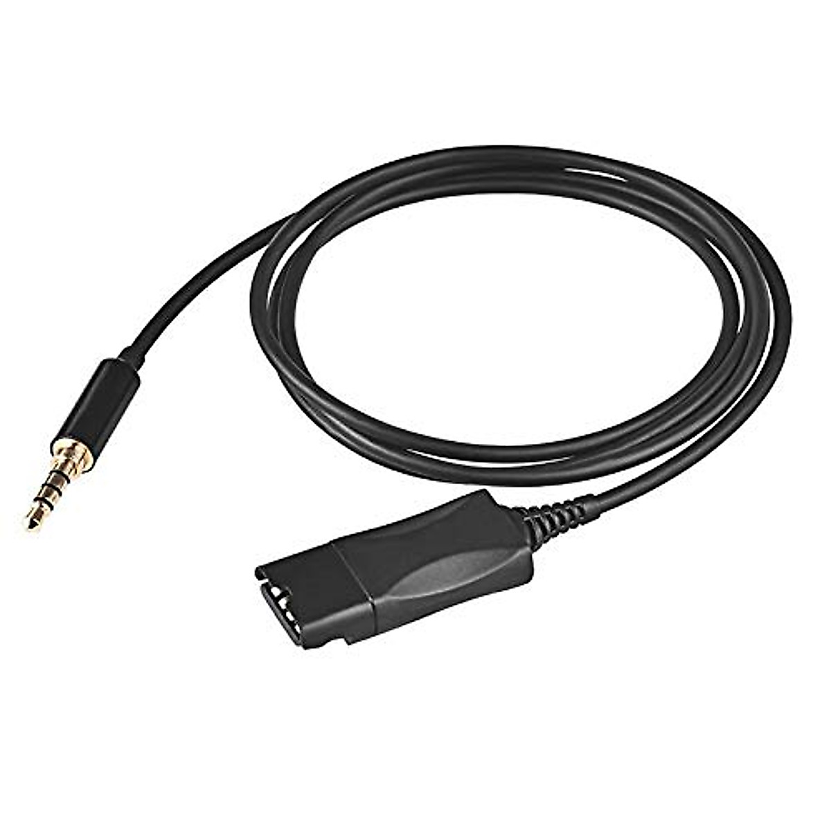 3.5mm Plug Adapter Converter to Quick Disconnect QD Cable for Plantronics Headset Headphone Work with Smartphone Mobile Phone Laptop Computer PC Mac with Single 3.5mm Jack