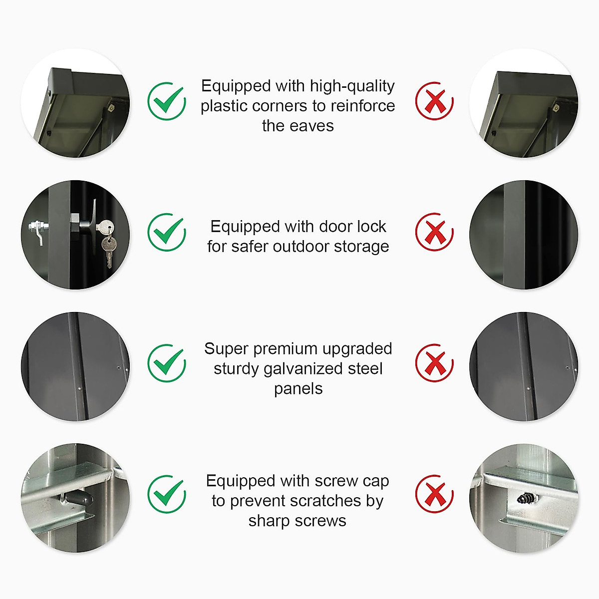 Domi 11x12.5FT Outdoor Storage Shed, Large Size Metal Outdoor Storage Cabinet with Lockable Doors, Windows, Galvanized Steel Storage House for Backyard, Patio, Garden, Lawn, Grey