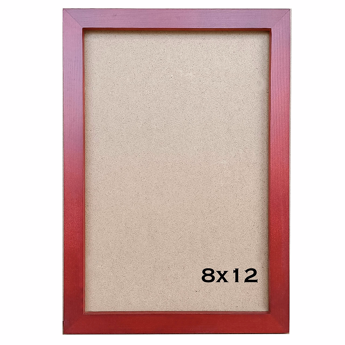 ZXT-parts 8x12 Picture Frame Red. Solid Wood, 2 Acrylic Panels (not Glass), 1 Piece of Copper Paper (Black and White), can Display Works of Art, Photos, etc. Wall hanging.1 Pack.