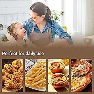 (100Pcs) Puricon Air Fryer Disposable Paper Liners, 6.3” Non-Stick Round AirFryer Parchment Paper for Baking Microwave, Food Grade Oil-Proof Unbleached -6.3 Inch