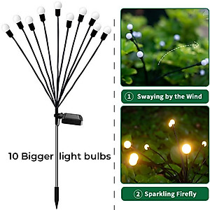 Solar Mushroom Garden Lights for Outside - 30Pcs 21.3 FT 8 Modes Mushroom Night Lights, Waterproof & Energy-Saving Outdoor String Lights Solar Light for Garden Patio Yard Christmas Decor (Yellow-4pc)