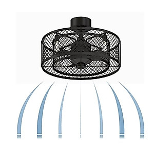 Fanimation Studio Collection LP8350BLAZ Vintere Caged Ceiling Fan with LED Light Kit, 20 Inch, Aged Bronze