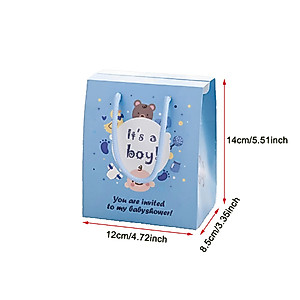 YMULAS 50 PCS Baby Shower Favor Boxes for Guests Girls It’s a Girl Baby Shower Party Supplies Pink Chocolate Packaging Box Candy Box Gift Box Bag for Baby Shower (Pink-S)