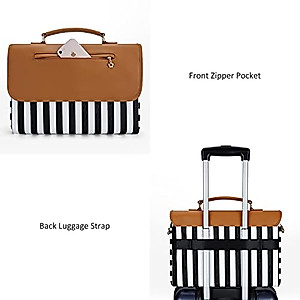 ECOSUSI Laptop Bag for 13-15 inch Notebook Compatible with MacBook Air/Pro M1 M2, Leather Slim Laptop Case Briefcase Computer Protective Sleeve