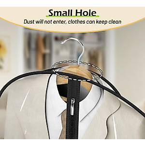 MISSLO All Clear Garment Bags for Hanging Clothes 40" Suit Bags for Closet Storage Plastic Clothes Covers for Shirts, Jackets, Coats, 6 Packs
