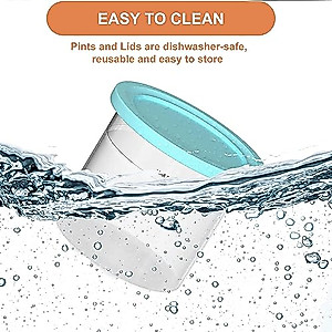 UNDR 2/4/6PCS Creami Containers, for Creami Ninja Ice Cream Deluxe,16 OZ Creami Pint Containers Dishwasher Safe,Leak Proof Compatible with NC299AMZ,NC300s Series Ice Cream Makers,Gray-4PCS