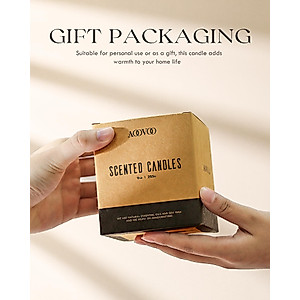 AOOVOO Vanilla Coconut Candle - Vanilla Candle, Scented Candles, Soy Candles, Aromatherapy Candle, Soy Wax Candle, Candle for Home Scented, 9oz