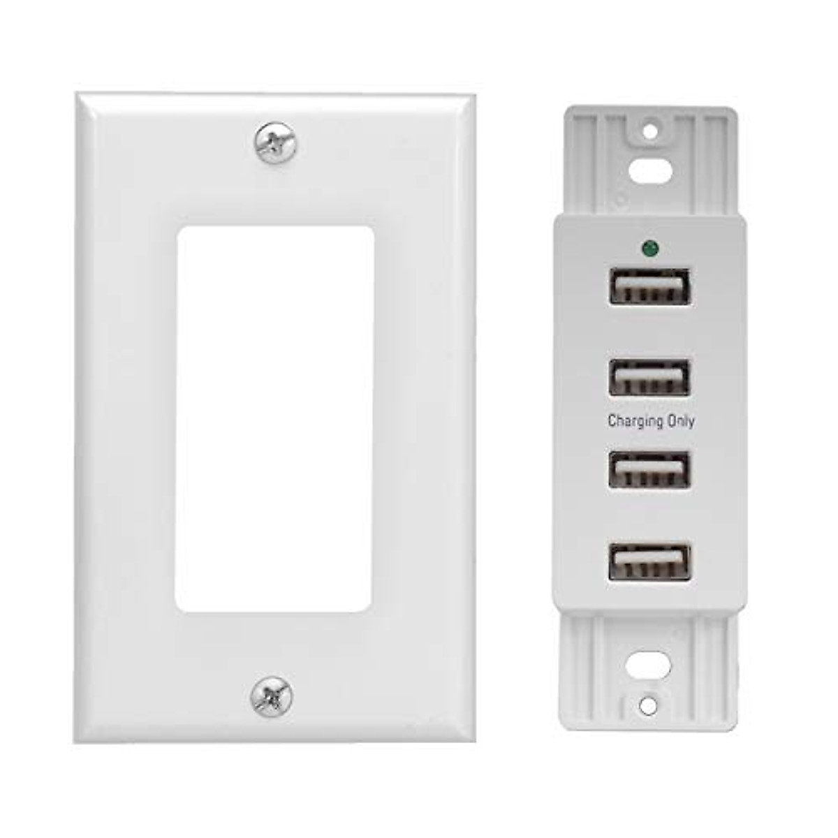 Magnadyne WC-USB-W White Wall Mount 4 USB Charging Ports (White Wall Plate included)
