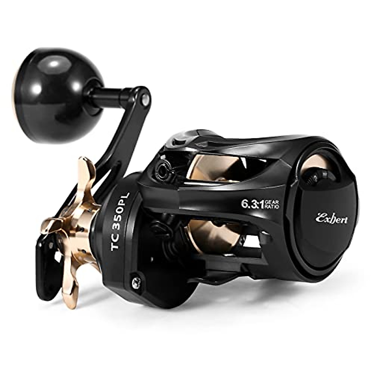 Baitcaster Reel,HUIOP Carbon Fiber Baitcasting Reel 9+1BB Fishing Reel High Speed 6.3: 1 Gear Ratio Magnetic Brake System Baitcaster Reel for Left Hand