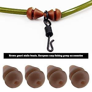 eMagTech 50PCS Helicopter Chod Rig Bead Carp Fishing Terminal Tackle Rubber Rigs Grommet for Chod Helicopter Rig Safety System Fishing Accessories