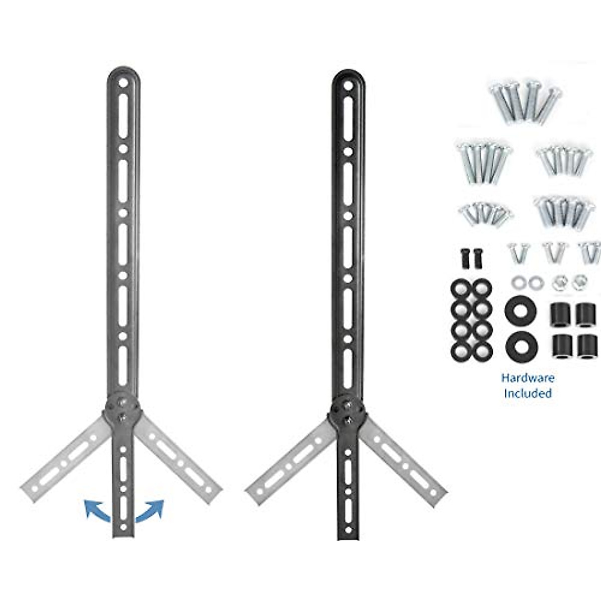 VIVO Universal Sound Bar Steel Bracket Speaker Mount Above or Below Wall Mounted TV, Fits Behind 23 to 65 inches Screens, 33 lbs. Capacity, Mount-SPSB2