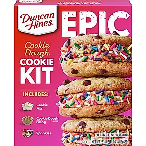 Duncan Hines Epic Kit, Cookie Dough Cookie Mix Kit, 22.19 oz, 22.187 oz