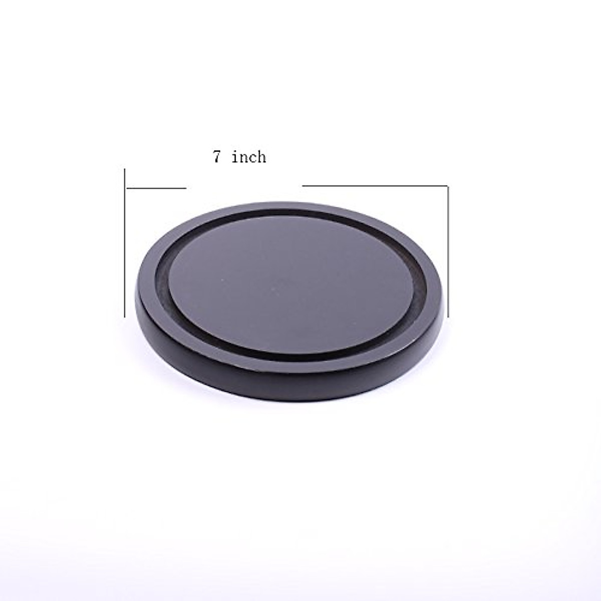 Glass Cloche Bell Jar Display Dome with Black Wooden Base Dia 6" x H 10"