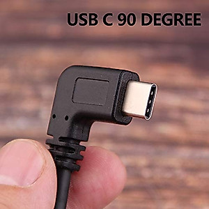 USB C 90 Degree Right Angle Cable Extension USB 3.0 Type c Cable Left & Right Angle Male by Oxsubor(20CM,8IN)(2 Pack)