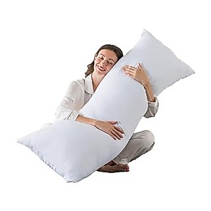 BedTreat Full Body Pillow Insert for Adults - Soft & Fluffy Body Pillow for Side Sleepers - Long & Breathable Body Pillow Insert(20 X 54,White)