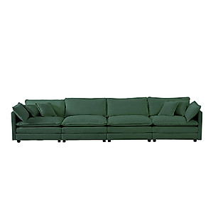 Oversized Modular Sectional Sofa Set,Extra Large U Shaped Convertible Couch with Reversible Chaise and Movable Ottoman,Free Combination Symmetrical Sofa&Couches Bed for Living Room Office