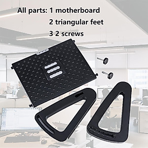 DISFAT Foot Rest Under Desk, Ergonomic 6-Height Adjustable footrest with Massage Rollers Portable Under Desk Foot Stool for Home,Office, Black