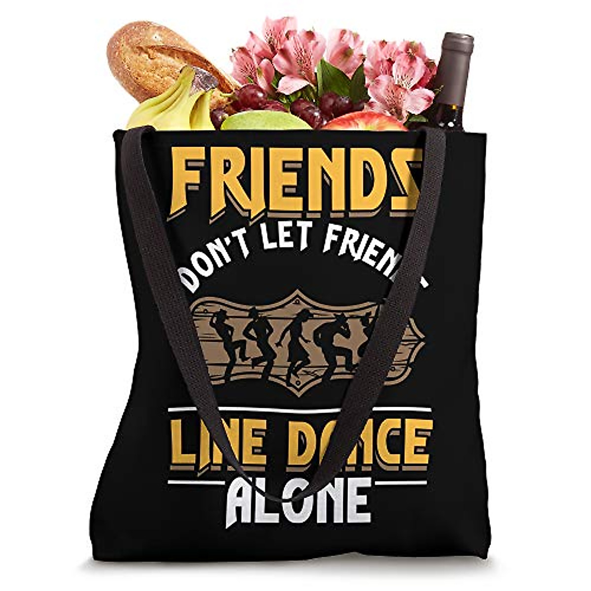 Friend Line Dance Dancing Alone Cowgirl Cowboy Artist Gift Tote Bag