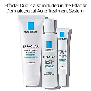 La Roche-Posay Effaclar Duo Dual Action Acne Spot Treatment Cream with Benzoyl Peroxide Acne Treatment for Acne and Blackheads, Lightweight Sheerness, Safe For Sensitive Skin ,0.7 Fl Oz