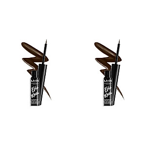 NYX PROFESSIONAL MAKEUP Epic Wear Liquid Liner, Long-Lasting Waterproof Eyeliner - Brown (Pack of 2)