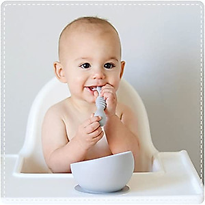 otterlove Silicone Baby Bowl & Spoon Set - Perfect for Baby Led Weaning - 100% Pure Platinum LFGB Silicone with NO Fillers