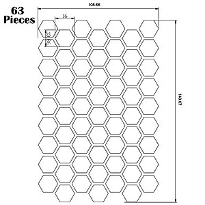 Zonon 4 Sheets Phone Grip Tape Stickers Anti Slip Cell Phone Keyboards Grips Mouse Grip Rubber Grip Tapes Stickers Hexagon Adhesive Grip Decals for Phone Case Game Machines Controllers (Black)