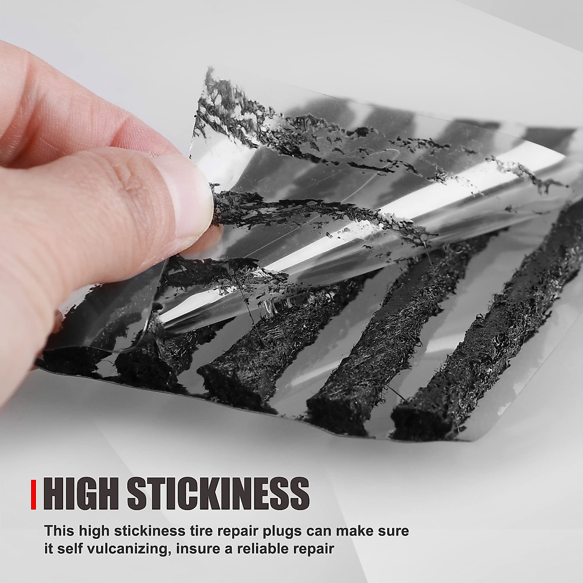 AWELCRAFT Tire Repair Strings 90pcs 4" Black, Automotive Tool Tire Repair Plugs for Tubeless Off-Road Tires Car, Bike, ATV, UTV, Wheelbarrow, Mower