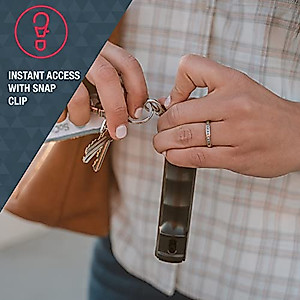 SABRE Pepper Gel Kit with Blue Water Practice Spray, 25 Bursts, Maximum Strength, Gel Is Safer, Ergonomic Finger Grip, Fast Flip Top Safety, Comes With A Blue Water Practice Spray Canister