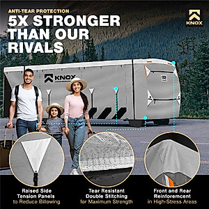 3rd Gen Motorhome RV Cover Class A, Anti-Tear 7 Layer APEX Fabric, Superior Class A Motorhome Cover, Camper RV Trailer Cover Includes Ladder Cover, Tire Covers, and Gutter Covers - Size 20-25 ft