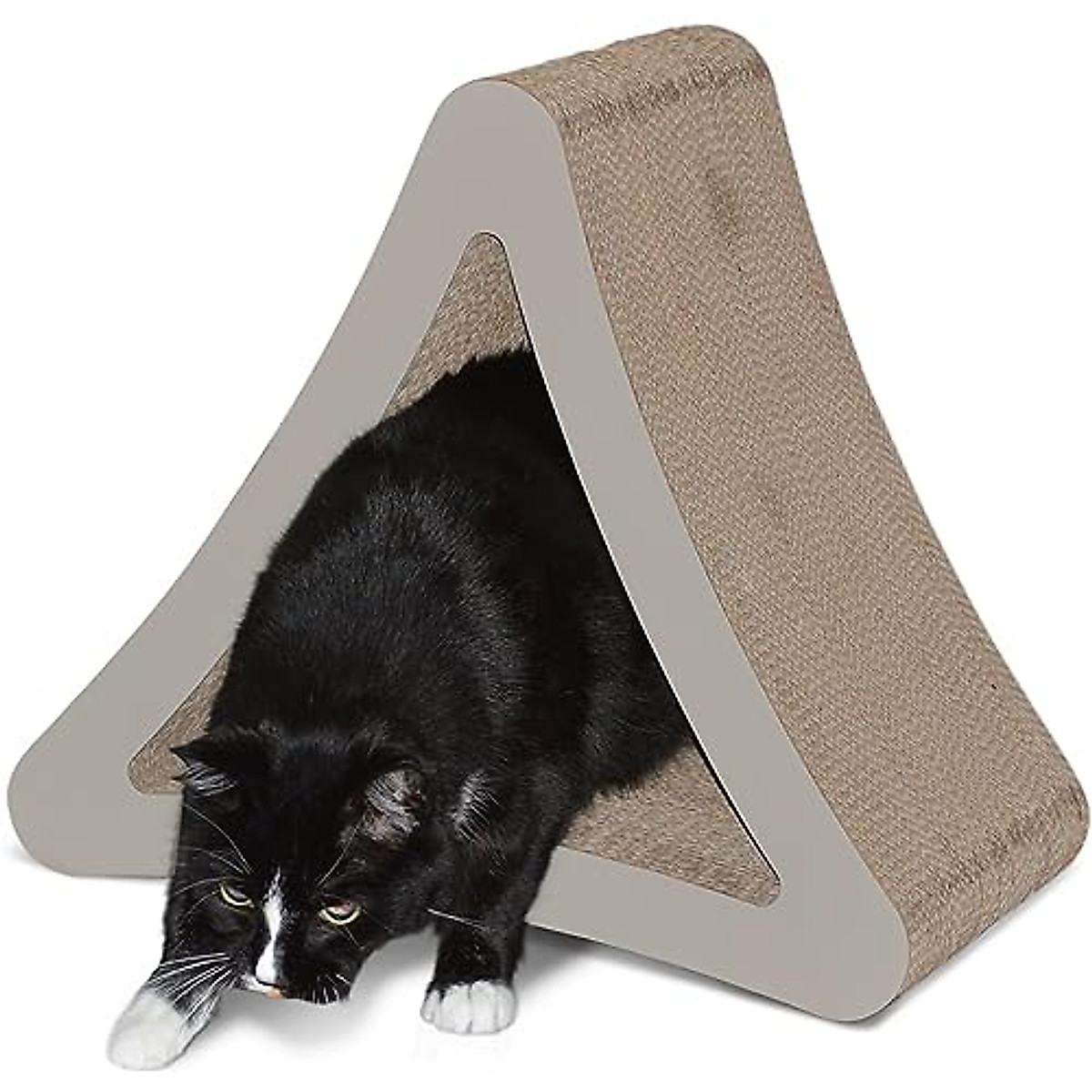 PetFusion 3-Sided Vertical Cat Scratching Post | Available in 18” & 24” | Multiple Angle Cat Scratching Pad, 6 Usable Sides. Scratch, Play, & Perch | 100% Recyclable Cardboard Cat Lounge. 1 Yr Warr