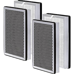 25 Air Purifier Replacement Filter: Compatible with MA Series Air Purifier 25 S1/W1/B1, 3 in 1 Pre-filter, H13 True HEPA Filter and Activated Carbon Filter, 4 Packs
