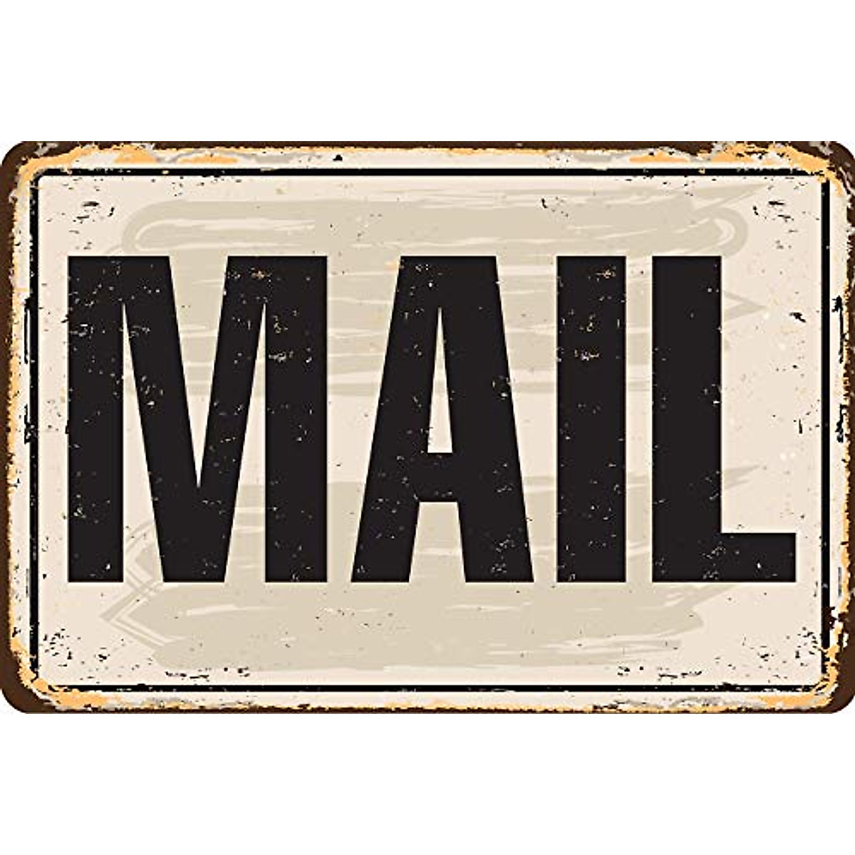 Mail Metal Sign - Great Home and Post Office Decor, Mail Delivery Sign and Mail Collection Box Decoration, Classic Gift for Mail Man, 8x12 Use Indoors/Outdoors Durable Vintage Metal Sign