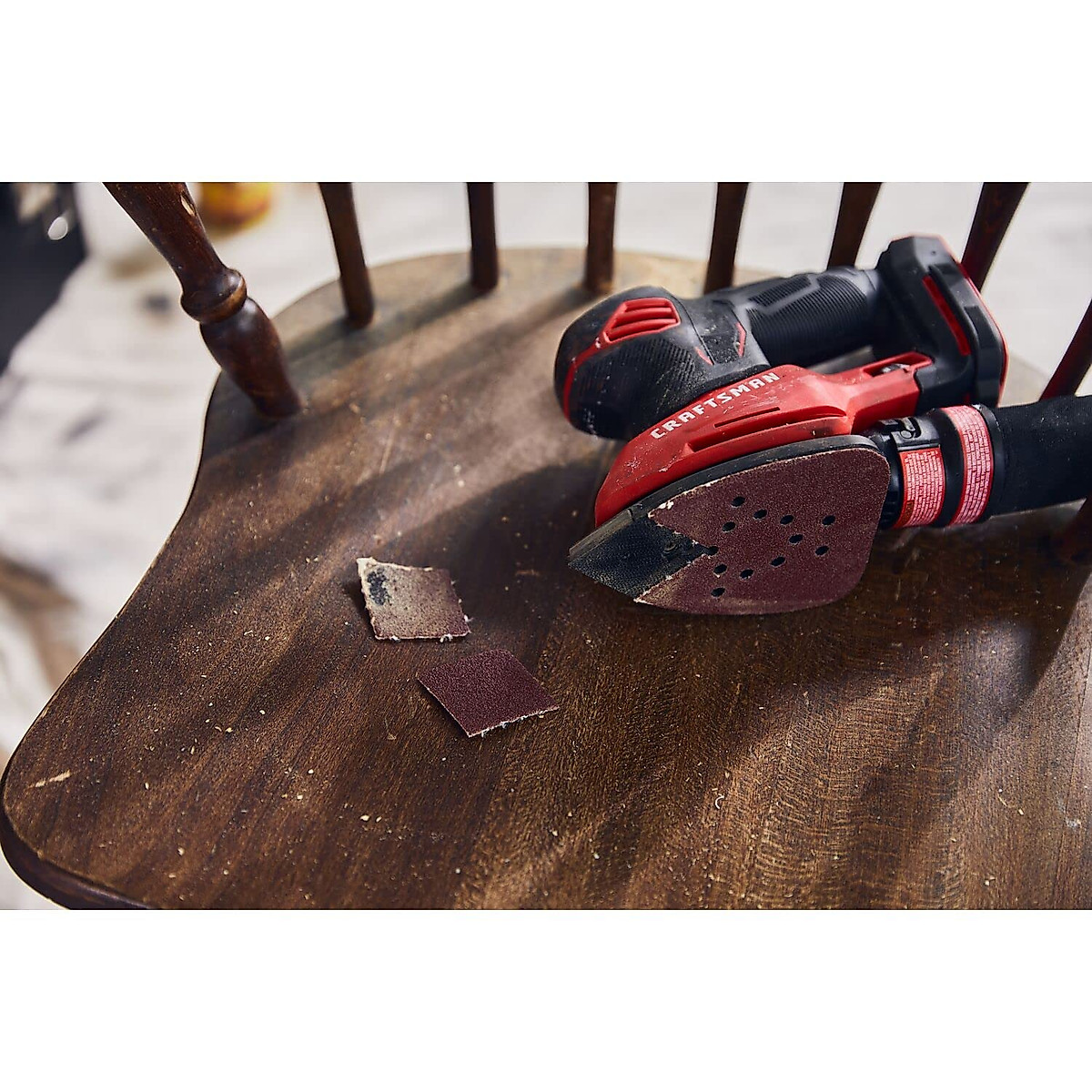 CRAFTSMAN 20V MAX Cordless Detail Sander, Tool Only (CMCW221B), Red