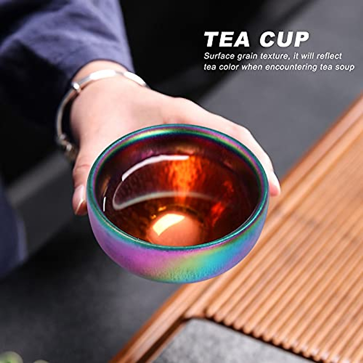 Duokon Chinese Ceramic Kung Fu Tea Ceramic Tea Cup Japanese Tea Cup Sake Cup Tea Cup Bowl Cold Sake Sushi Wine Ceramic TeaCup Gift Box