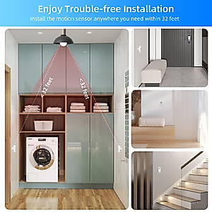 Motion Sensor Light Bulbs, 10W (120W Equivalent) 1200lm Motion Activated Dusk to Dawn Security LED Bulb, 3000K Warm White, A19/E26, Auto On/Off Indoor Outdoor Lighting, for Garage Basement Hallway