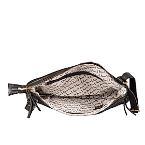 Mona B Western Genuine Cowhide Leather Style Inspired Canvas Handbag for Women | Zipper Tote Bag | Crossbody Bag | Stylish Vintage Bags Women (Brown-Skylar)