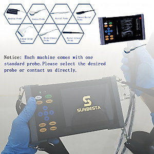 SUNBESTA A20 Veterinary Ultrasound Machine for Pregnancy, at Home Ultrasound for Dogs, Cats, Pigs, Sows, Sheep, and Goats Pregnancy Check (Convex Probe)