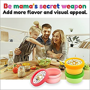 HOUSYLOVE Plastic Small Containers With Lids For Lunch Box, Colorful Dressing Sauce Containers For Lunch Box, Tiny Small Sauce Containers For Lunch Box, Mini Containers With Lids, 6 Pack