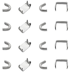 Zipper Top and Bottom Stop ZCZQC 50PCS #5 Silver Zipper Bottom Stops and 50PCS Top Stops for Zipper Repair