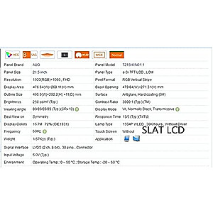 AUO 21.5 Inch LCD Screen T215HVN01.1 with Full kit of Driver Board