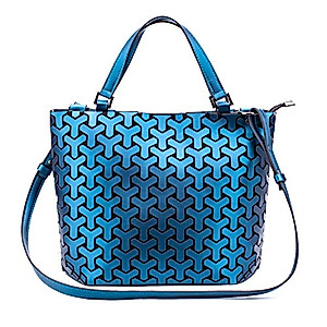 Geometric Luminous Purses and Handbags Holographic Reflective Crossbody Bag Wallet Flash Rainbow Tote Blue