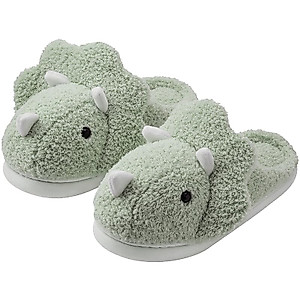 Avilego Unisex Dinosaur Slippers Plush House Soft Sandals Indoor & Outdoor 2023 Winter